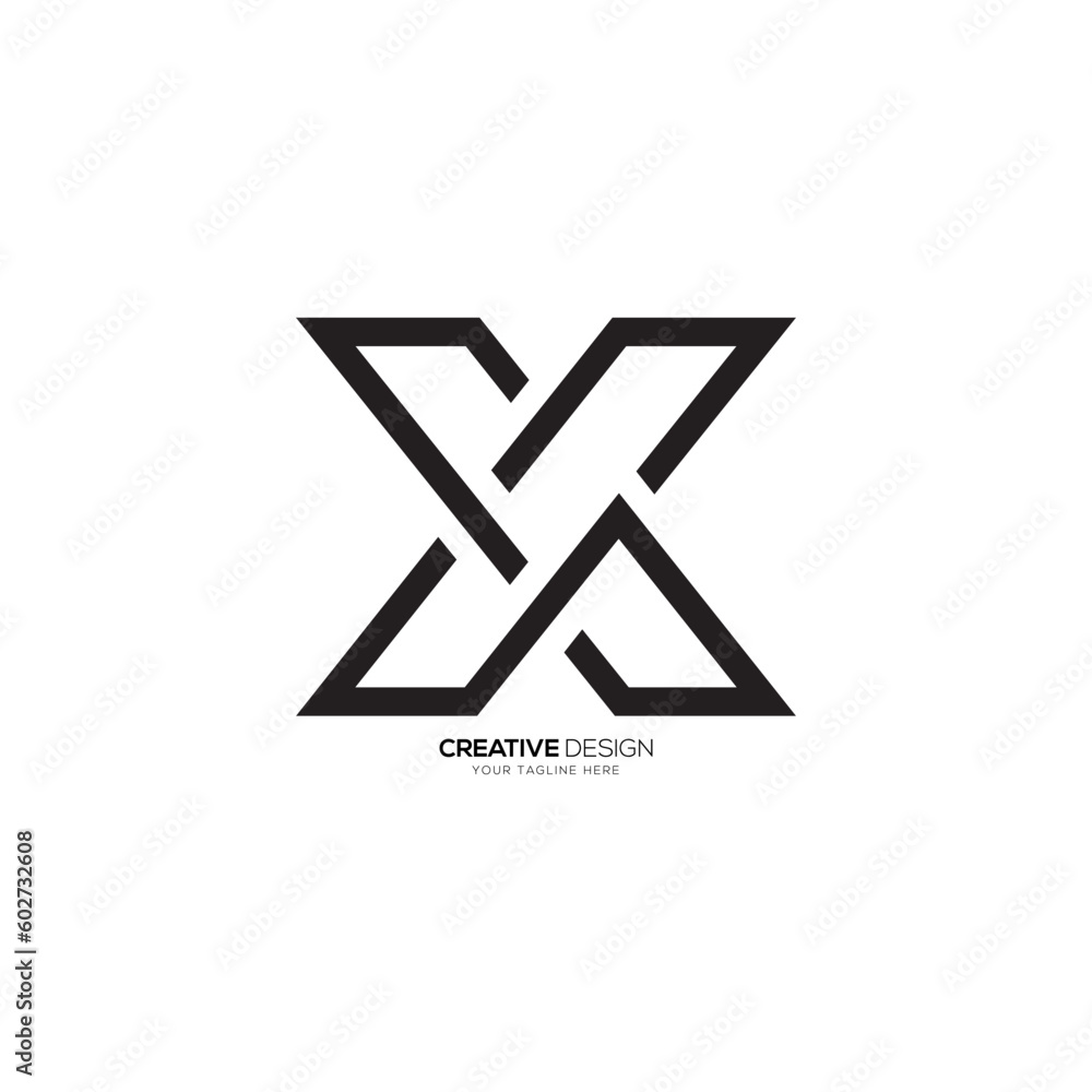 Elegant letter X line art creative sports business monogram logo. X ...