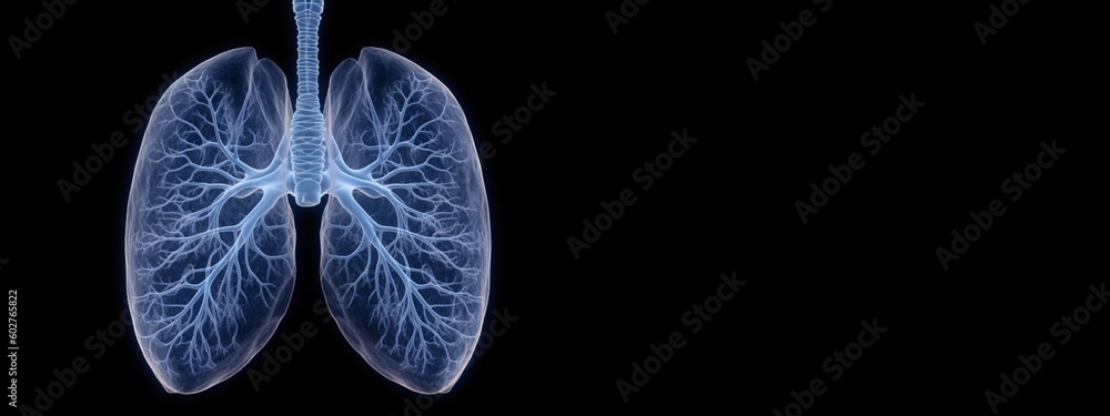 Human Lungs, X-Ray. Breathing, Pulmonology, Respiratory System Concept ...