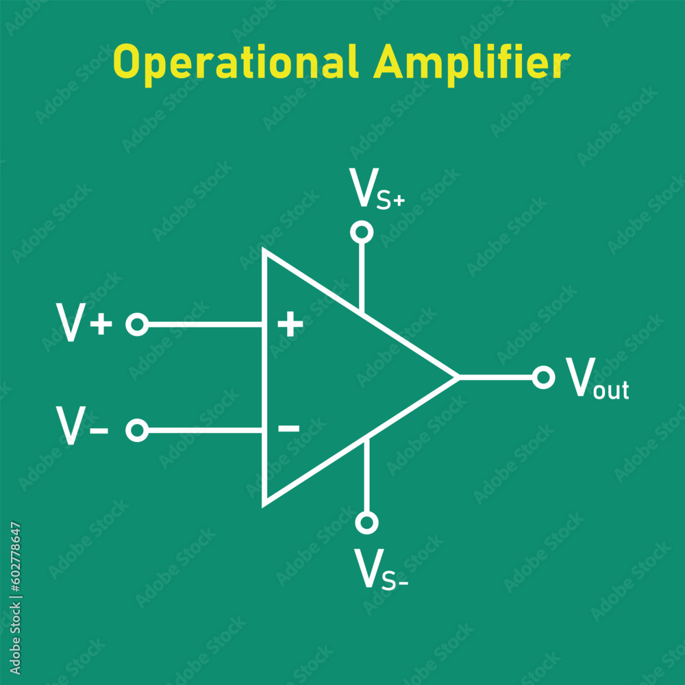 Operational amplifier symbol in physics. Op amp schematic symbol ...