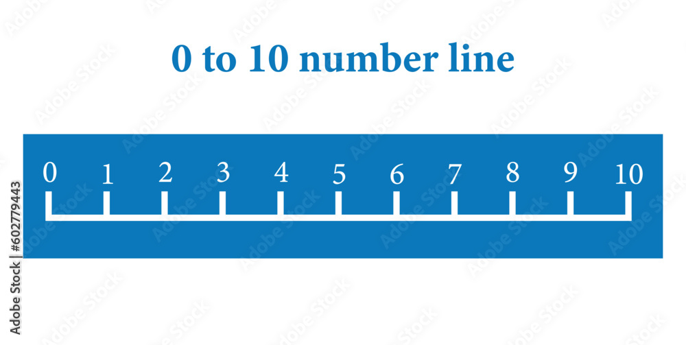 Number line 1-10 for preschool kids. Counting numbers. Mathematics ...