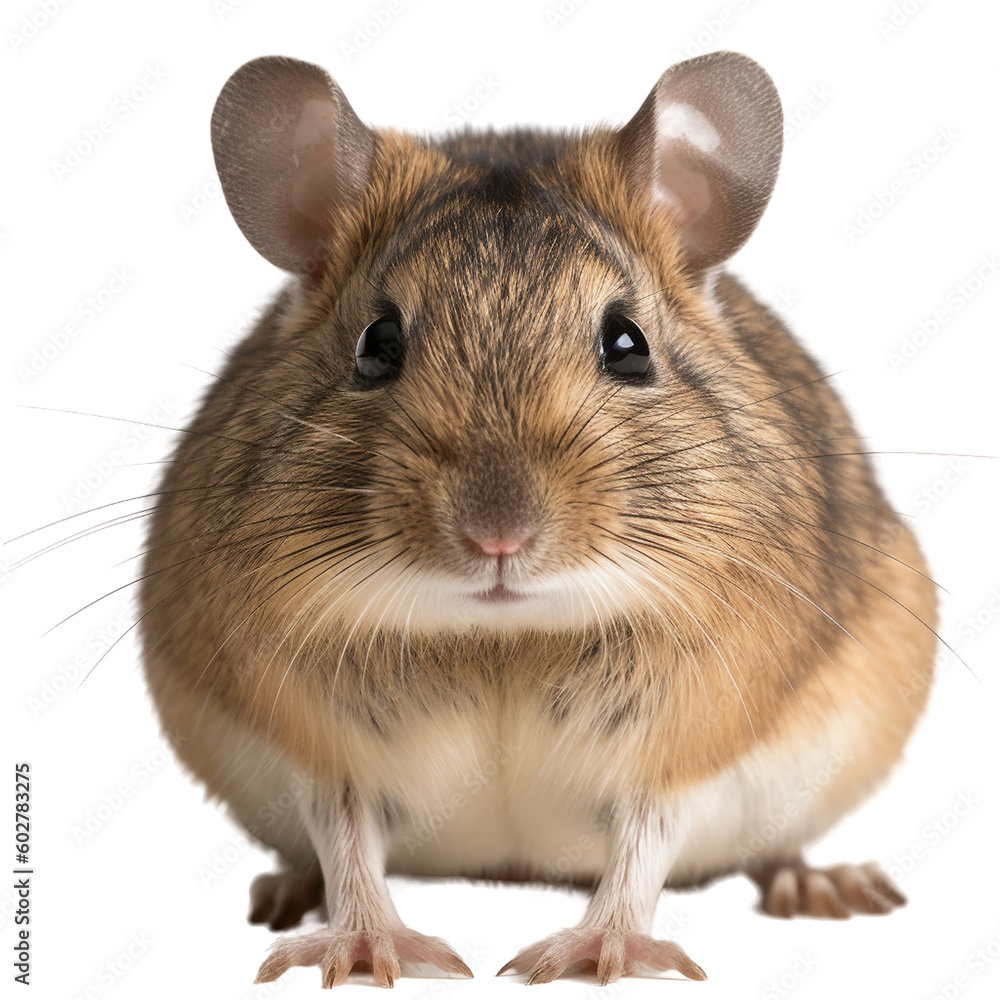 Common degu, isolated white background Stock Photo | Adobe Stock