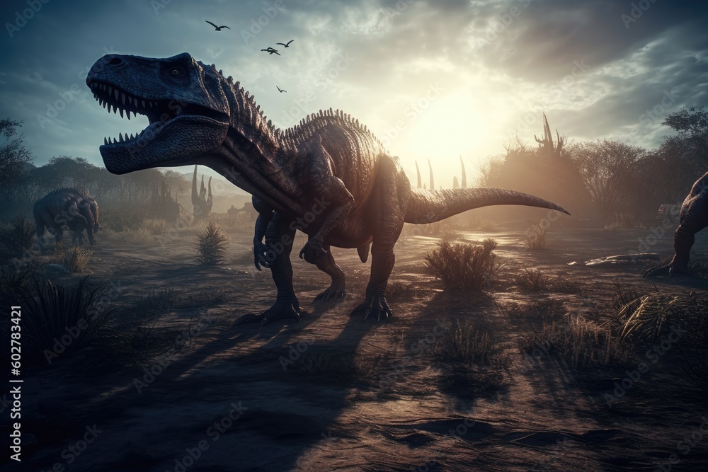 Dinosaurs. The dominant group of land vertebrates in the Mesozoic era ...