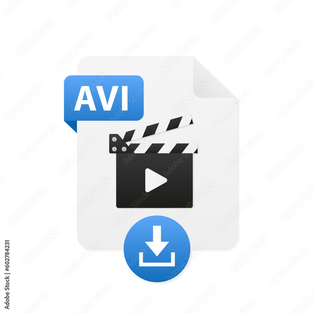 Avi file icon. Isometric illustration of avi file vector icon for web ... Avi file icon. Isometric illustration of avi file vector icon for web ...