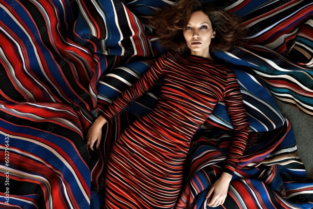 Woman top model at fashion week show. Creative photo session for a ...