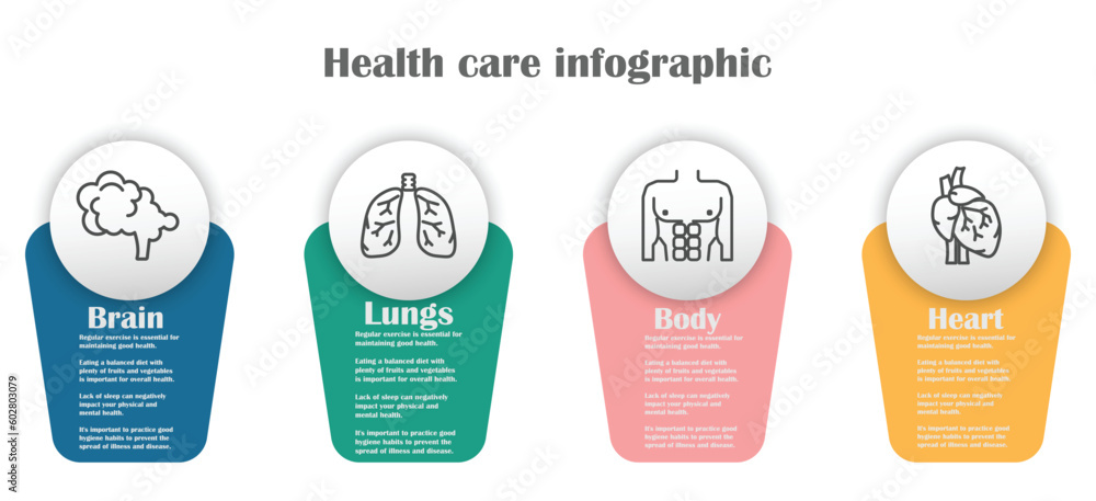 Infographic health care template for treatment and health care ...