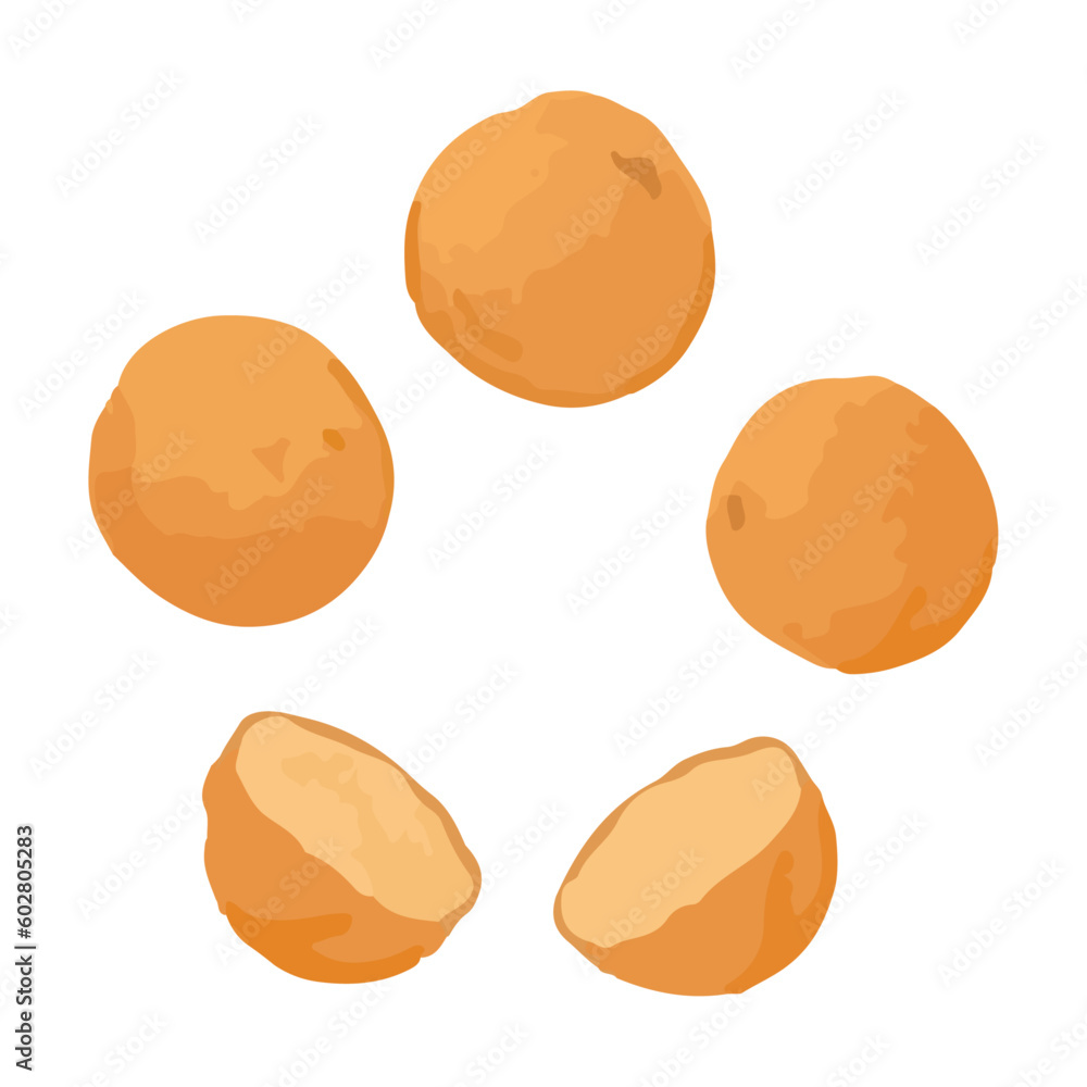 Bunuelos (Mexican fritters). Hand drawn watercolor vector illustration ...