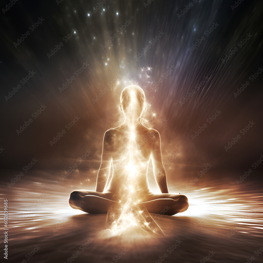 Spiritual self - healing, ai generative. Stock Illustration | Adobe Stock