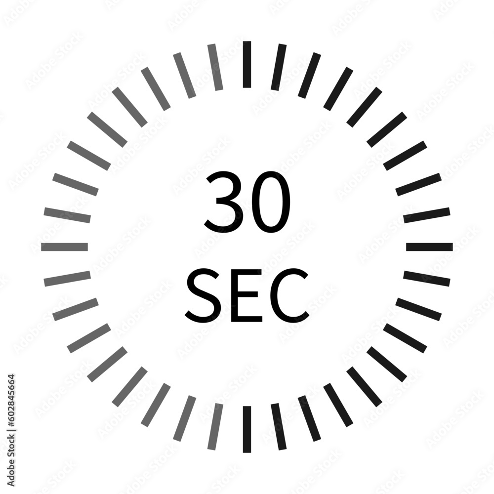 30 second digital timer stopwatch icon vector for graphic design, logo ...