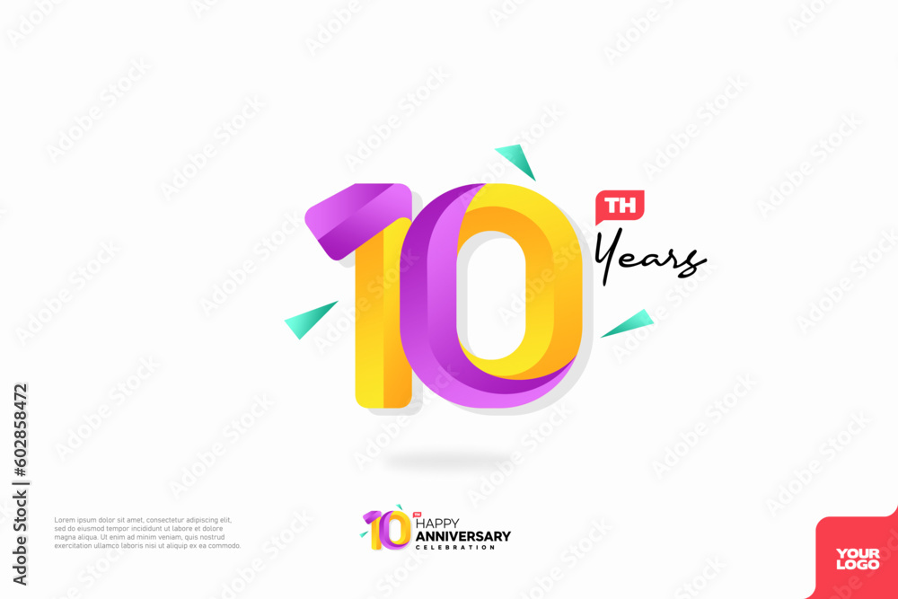 Number 10 logo icon design, 10th birthday logo number, anniversary 10 ...