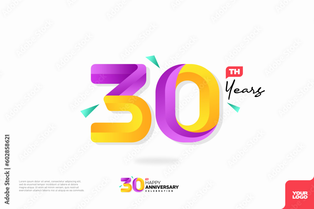 Number 30 logo icon design, 30th birthday logo number, anniversary 30 ...