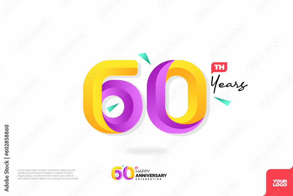 Number 60 logo icon design, 60th birthday logo number, anniversary 60 ...