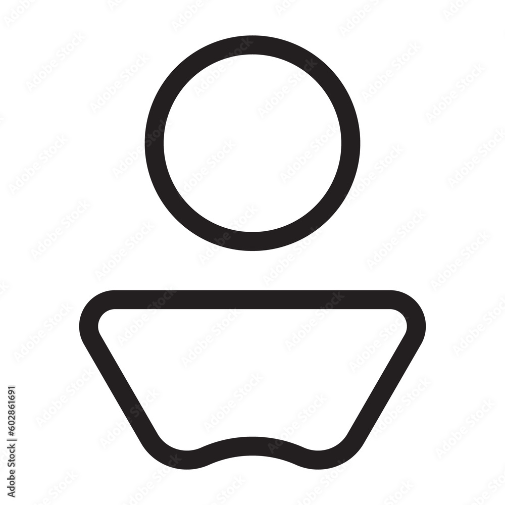 profile icon, avatar icon, user icon, person icon outline black and ...