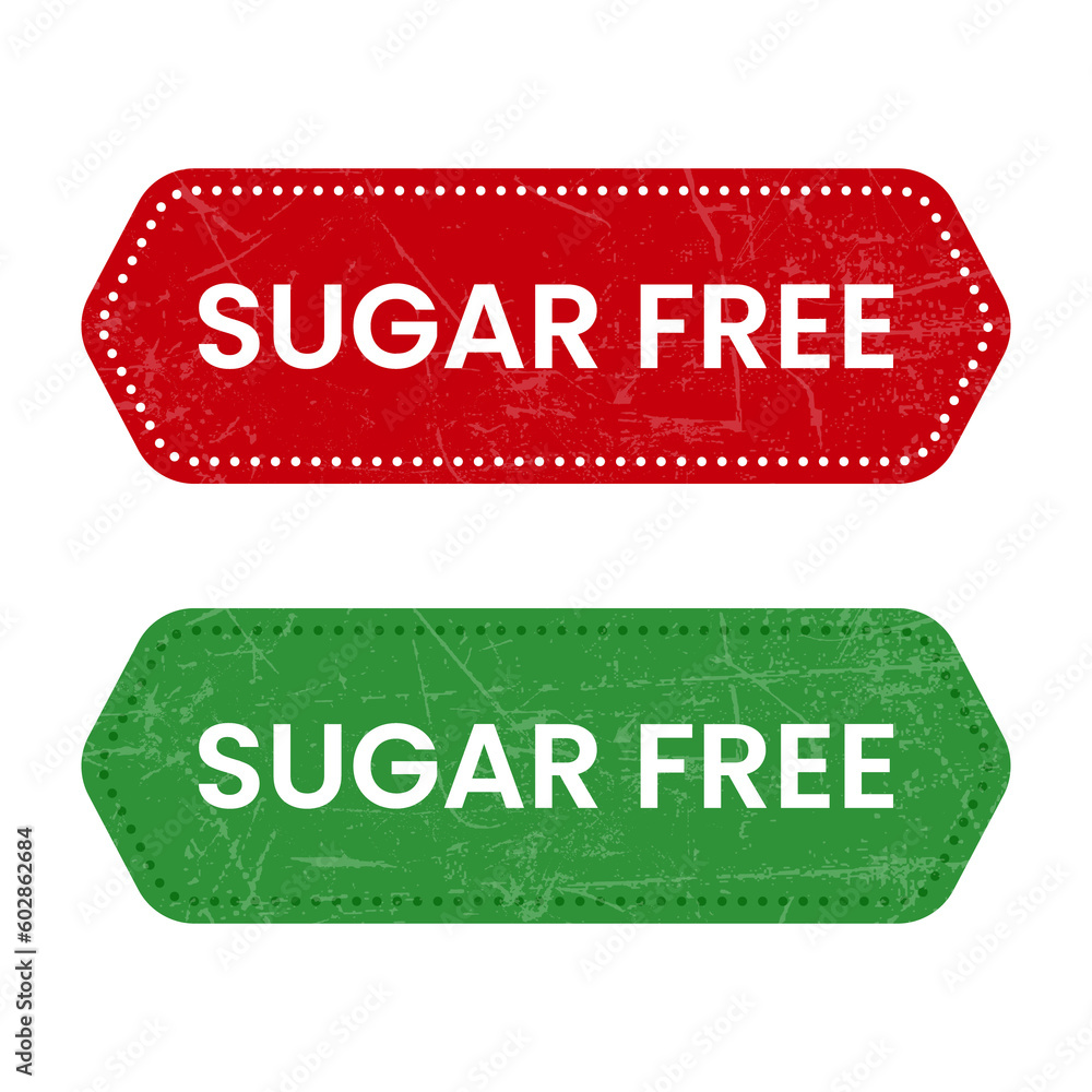 Sugar Free Icon, Sugar Free Badge, No Sugar Emblem, Stamp, Seal, Label ...
