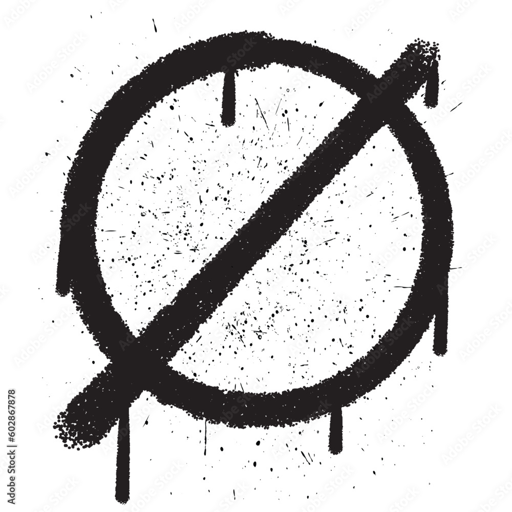 Vector graffiti spray paint stop sign isolated vector illustration ...