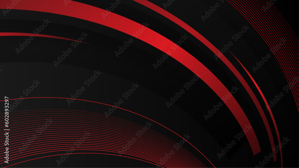 Abstract red stripe and lines on dark design futuristic background ...