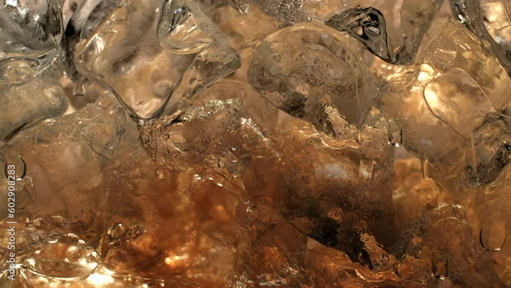 Immersive 4k Slo-motion footage of the summer drink delight. Chilled ...