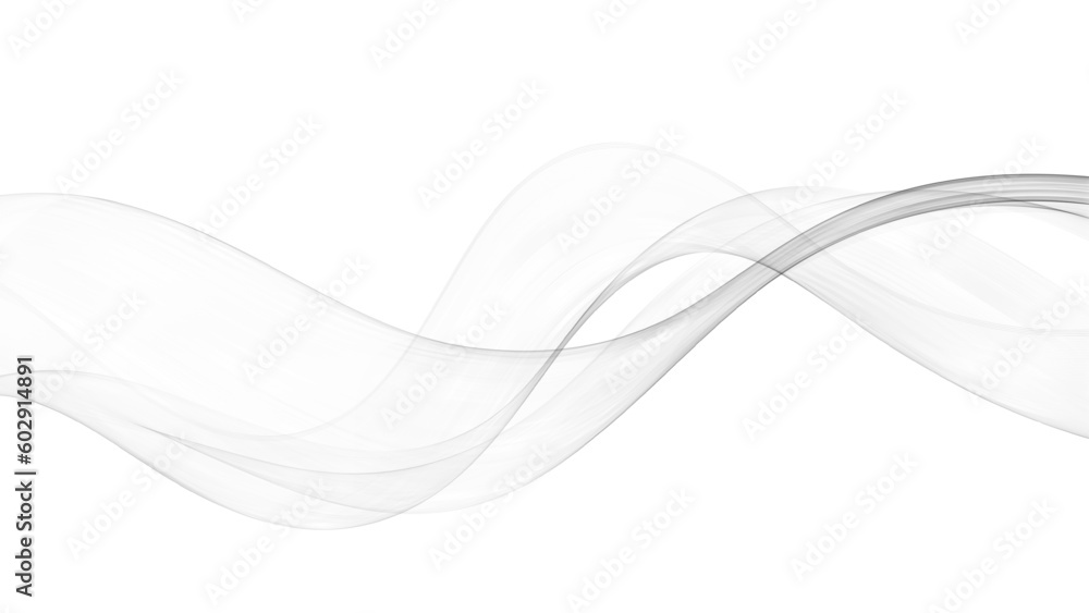 Transparent wavy lines on a white background.Abstract waves background ...