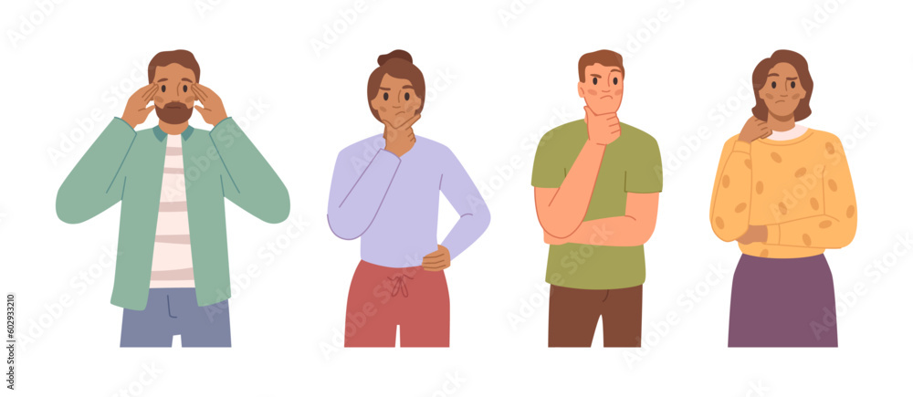 People making choice, choosing from opportunities, multiple directions ...