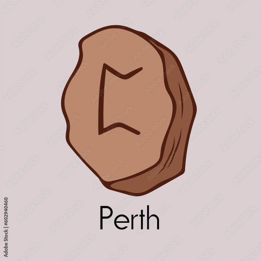 Rune Perth. Ancient Scandinavian runes.Runes senior futarka.Magic ...