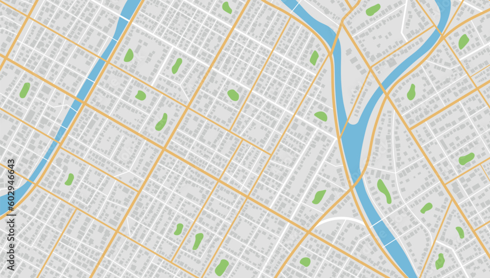 Location tracks dashboard. City street road. City streets route ...