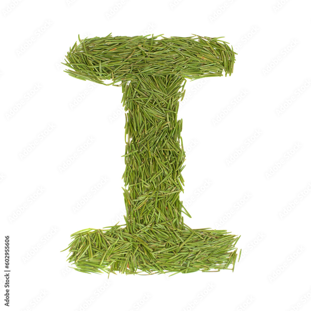 Letter I green font alphabet A-Z letter image in PNG isolated on ...