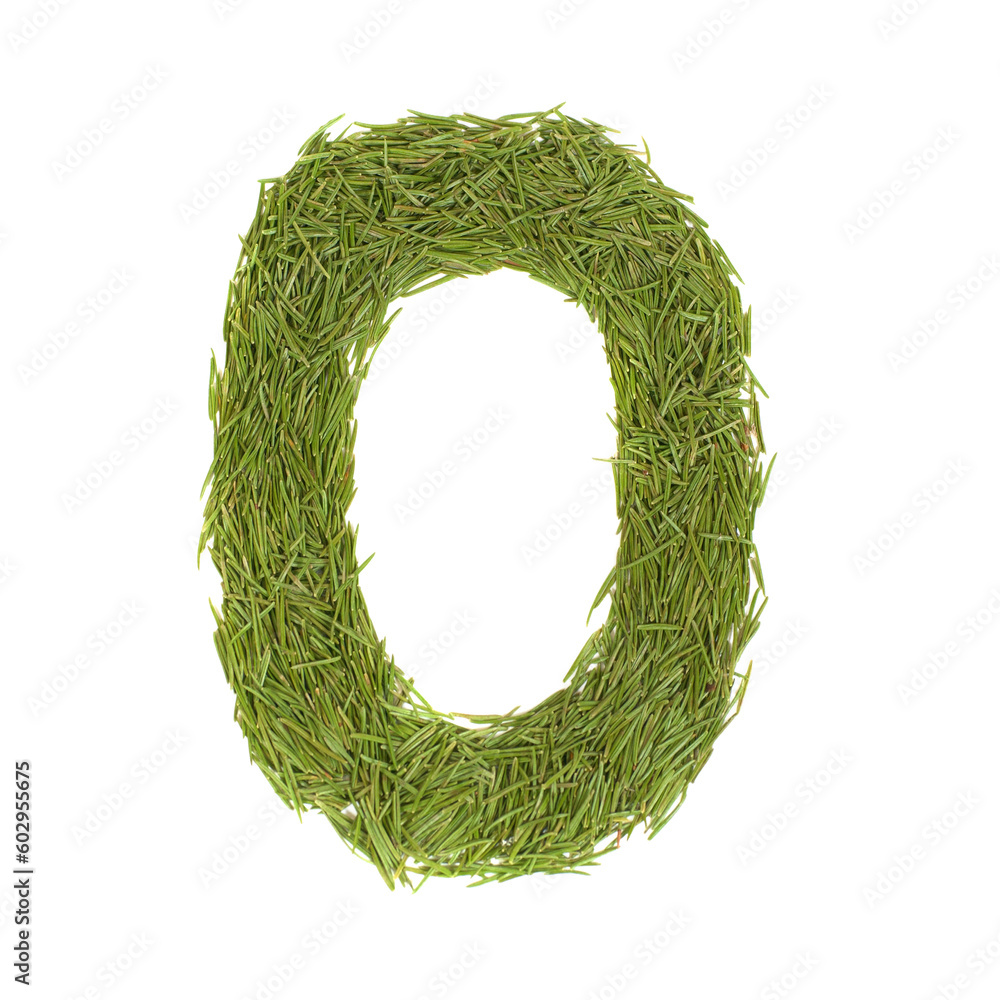 Letter O green font alphabet A-Z letter image in PNG isolated on ...