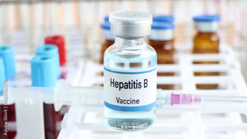 Hepatitis B vaccine in a vial, immunization and treatment of infection, vaccine used for disease ...