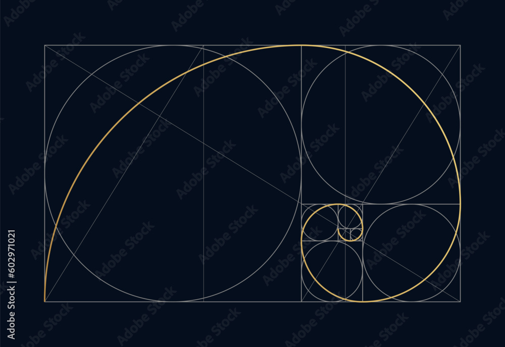 Golden ratio design template. Geometric Figure in law of golden ratio ... Golden ratio design template. Geometric Figure in law of golden ratio ...