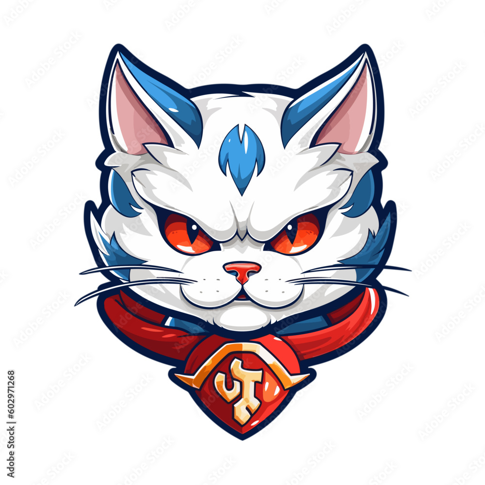 Dynamic Lucky Cat Logo Vector: Illustration Graphic for Sport and e ...