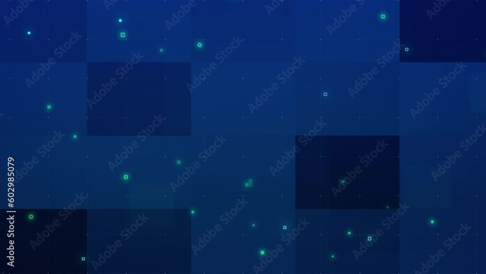 Digital Small Squares HUD Loop Background.Abstract Digital Data Technology Grid Fx Background ...