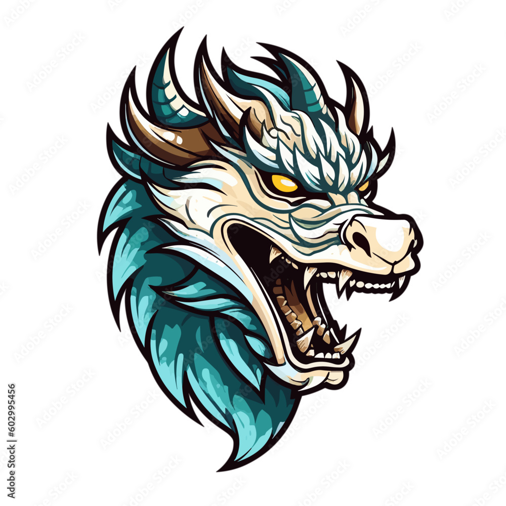 Asian Dragon Logo: Captivating Illustration for Sport and E-Sport Teams ...