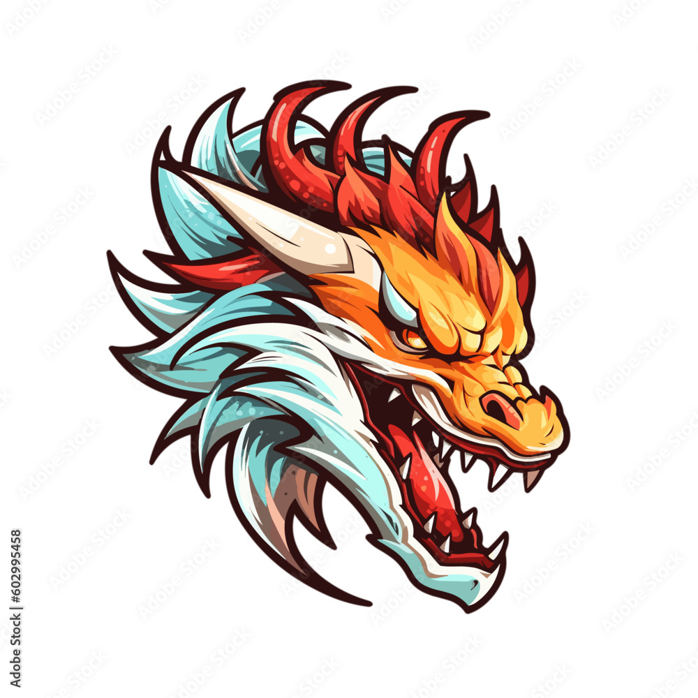 Vetor de Epic Sport and E-Sport Team Logo: Asian Dragon Vector Graphic ...