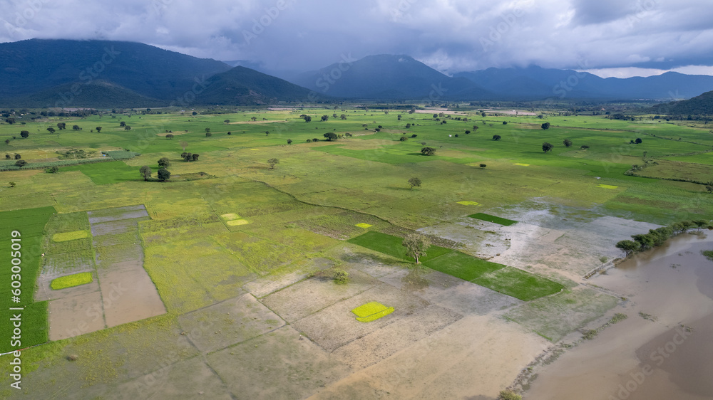 Aerial view of Farming and farmers are an essential part of human ...
