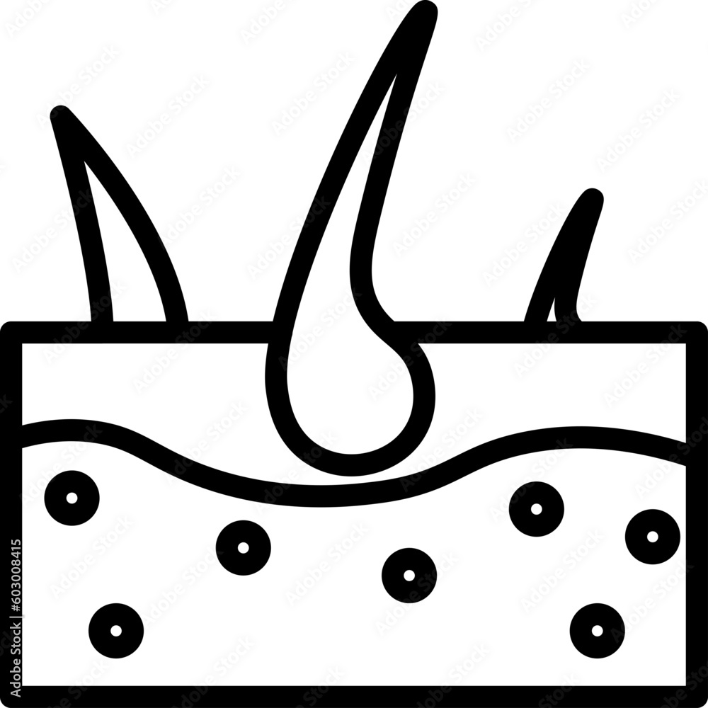 skin line icon. Symbol of body organs. In a transparent background ...