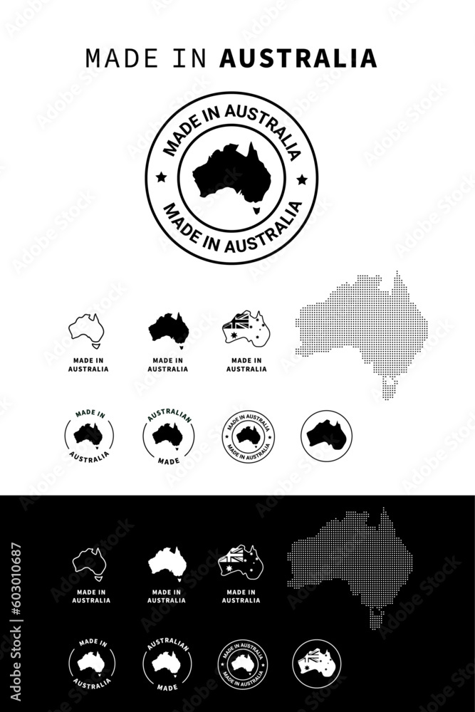 Made in Australia Vector Badges. Australian Made Vector Badges ...