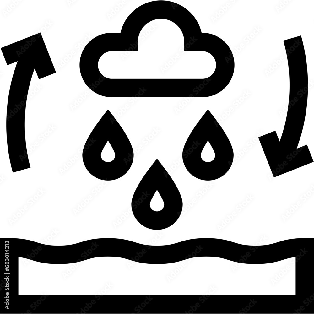 Water Cycle icon. Water Cycle line art icon for apps and websites ...