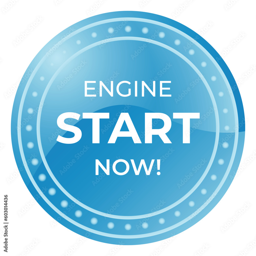 3d Realistic Start Button, Engine Start Button, Power On Button Vector ...