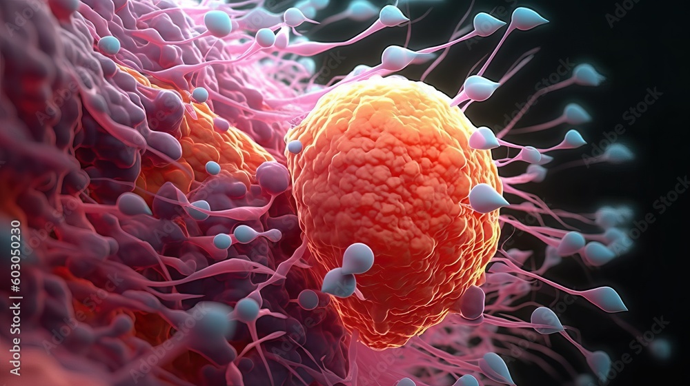 Uncontrolled Growth of Cancer Cells and their division under microscope ...