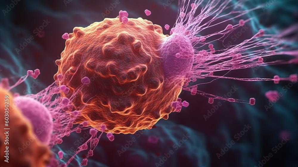 Uncontrolled Growth of Cancer Cells and their division under microscope ...