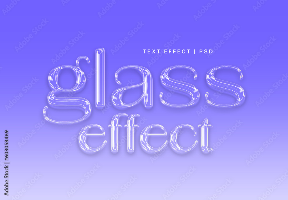 Glass Text Effect Stock Template | Adobe Stock