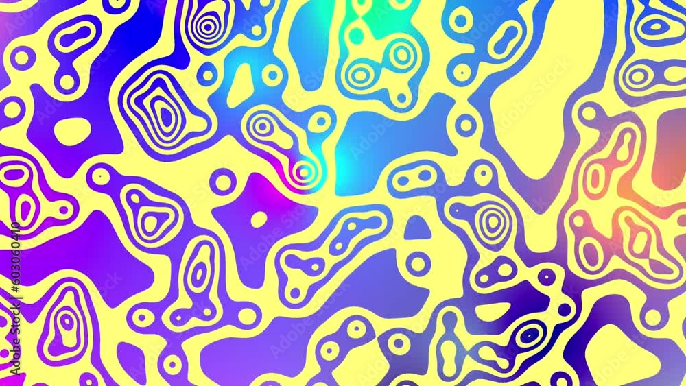 Plasma blobs yellow and rainbow bright colorful animation vj background ...