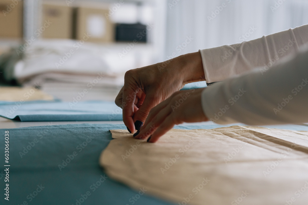 Tailoring notion attire template fabric production dressmaking Stock ...