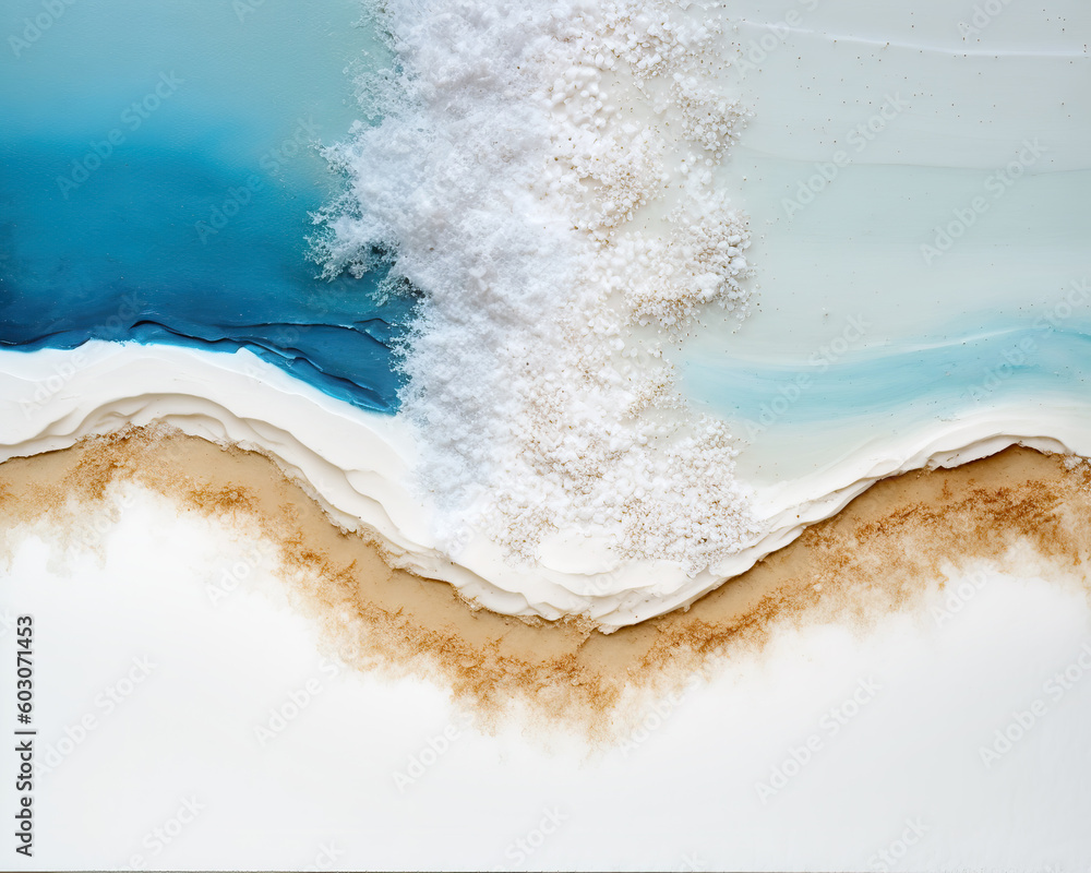 Abstract ocean beach paint background. Creative abstract water blue sea ...