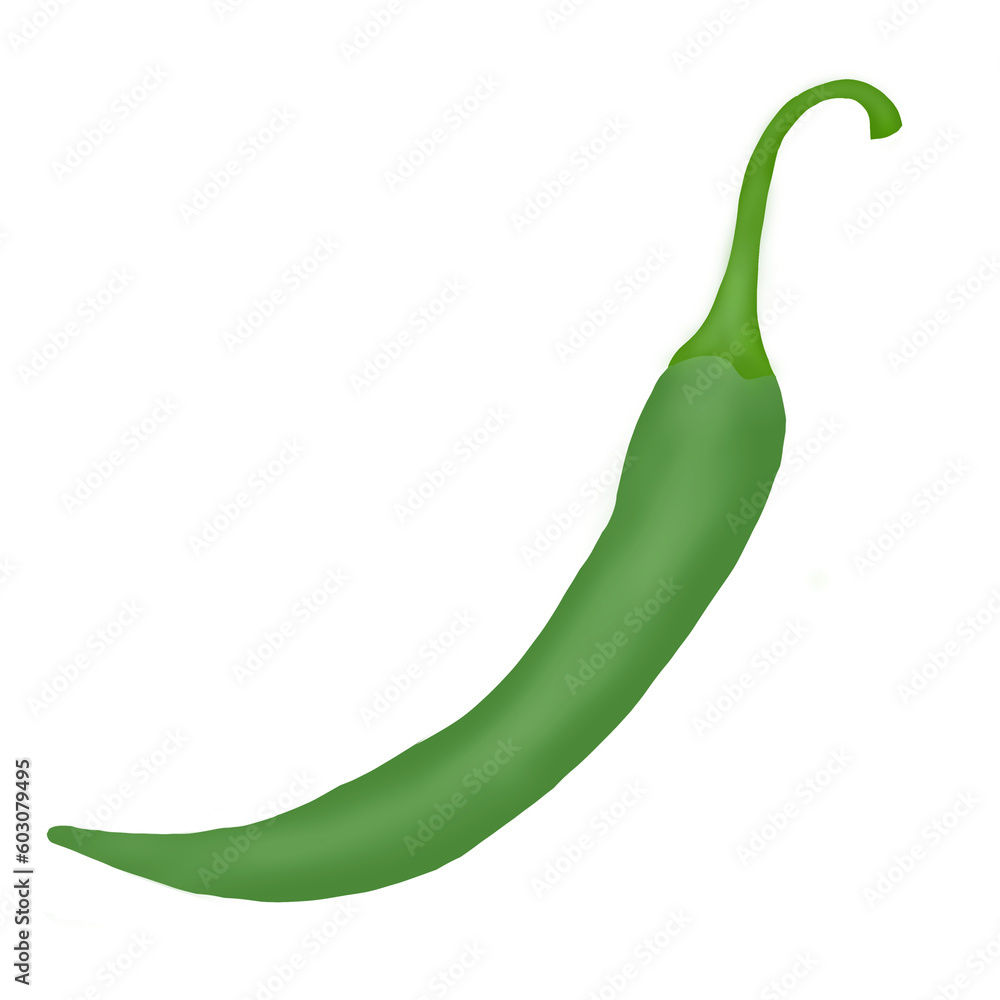 Chile serrano mexicano aislado, variedad de chile en formato PNG con ...