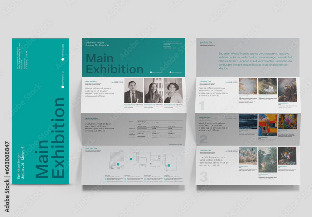 Modern Exhibition Brochure Layout Stock Template | Adobe Stock