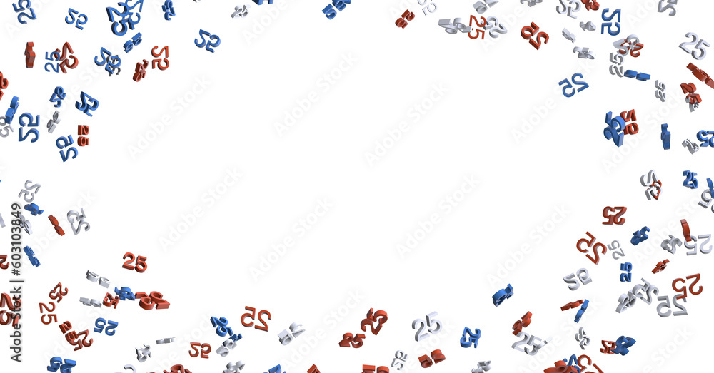 3d golden 25 years anniversary celebration with star background. 3d ...