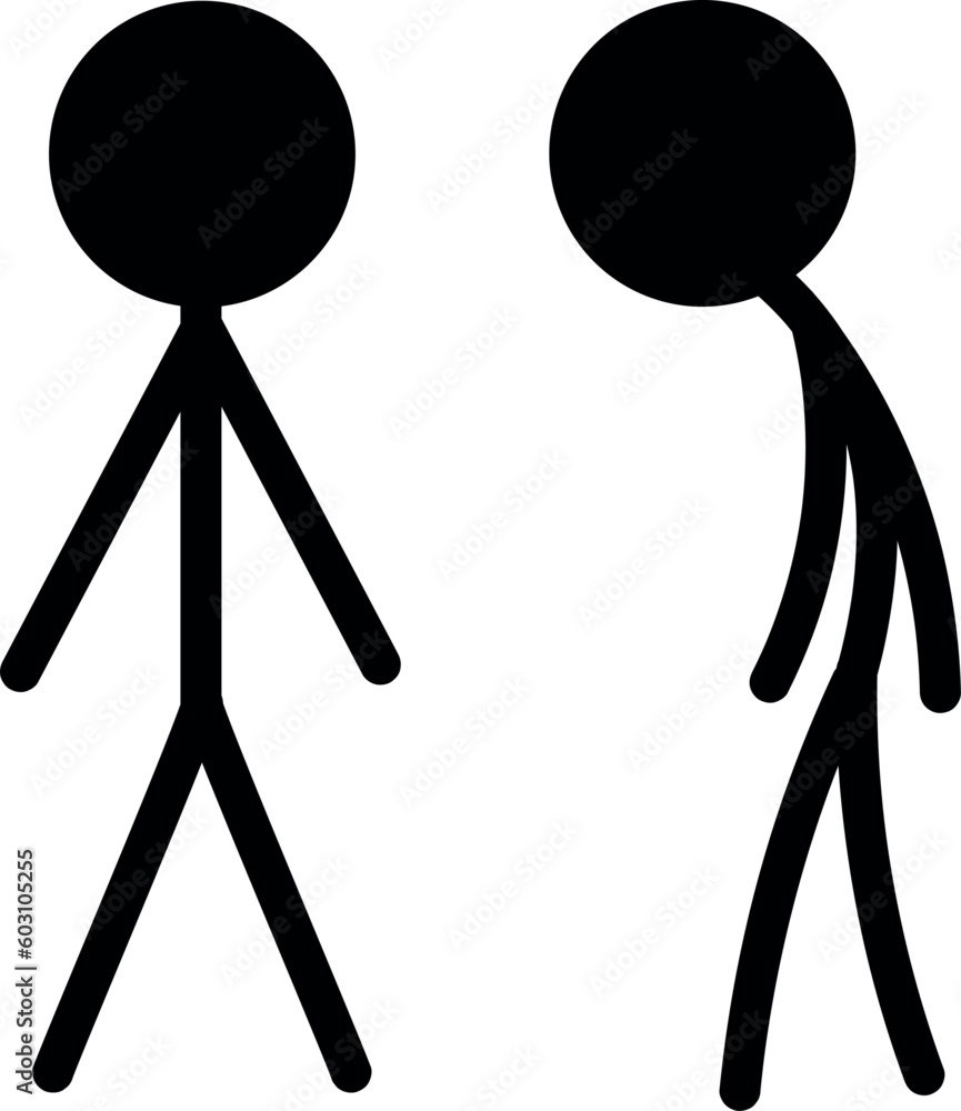 Grafika wektorowa Stock: stick people in diferent poses, transparent ...