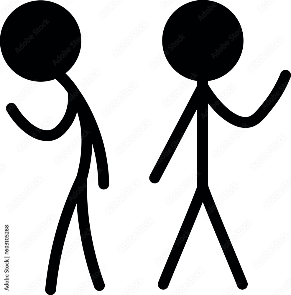 stick people in diferent poses, transparent background, stick man ...