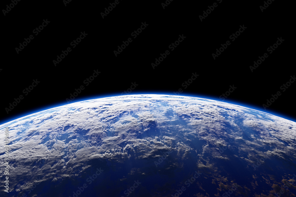 Cinematic shot of planet earth globe clouds and space background. Stock ...