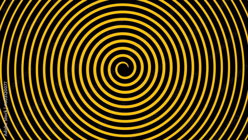 Hypnosis spiral shape background - swirl twirl hypnotic loop on ...